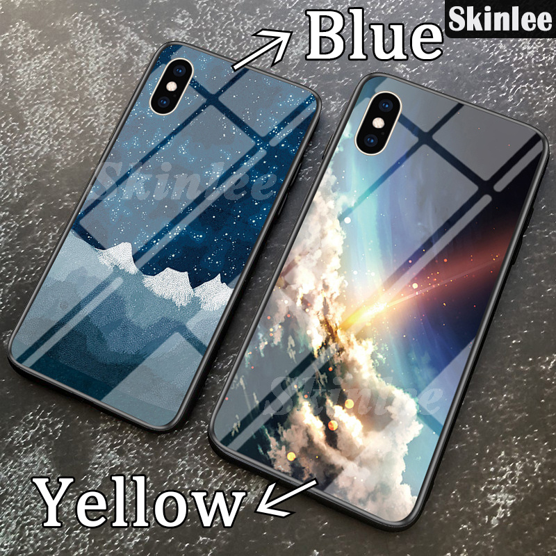 Phone case For Honor 200 Back cover Couple Starry Moon Glossy Glass ...