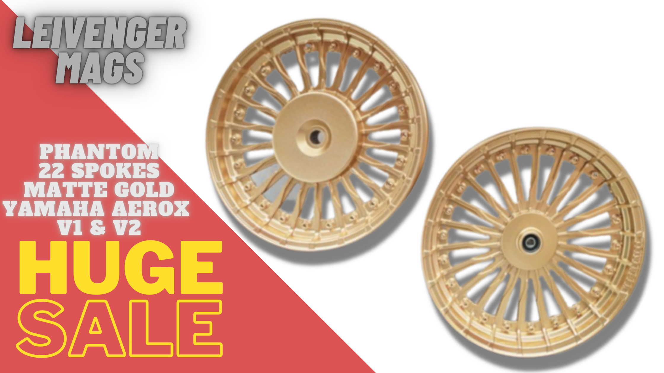 YAMAHA AEROX V1 AND V2 LEIVENGER MAGS MATTE GOLD | Lazada PH