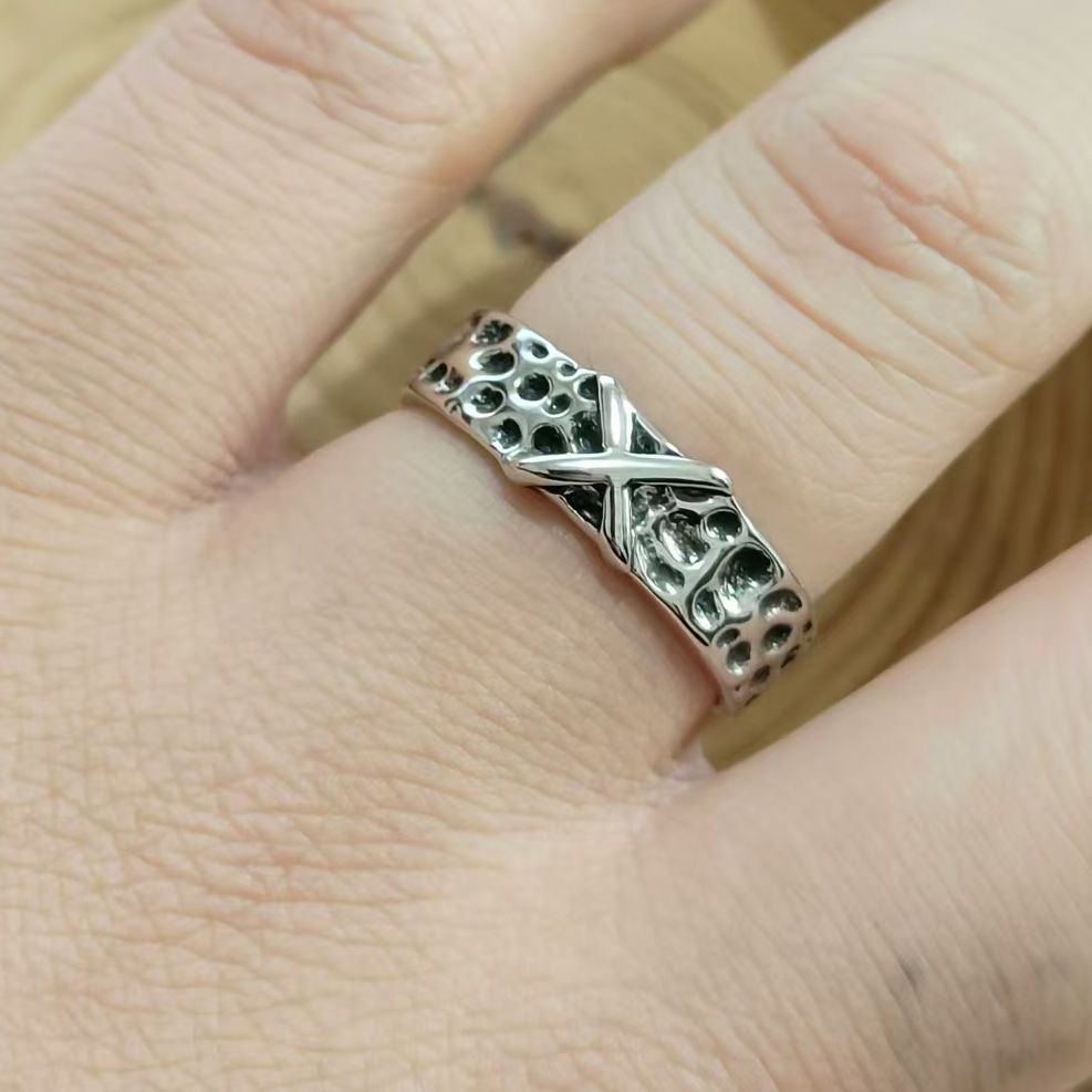 【New arrival】X Unknown Ring Men's Simple Personality Hip-Hop Letter ...