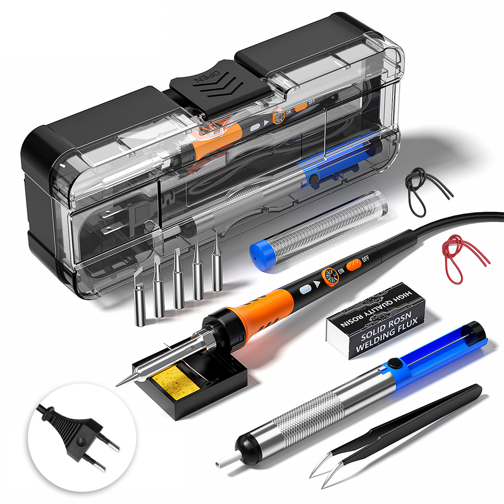 Set Solder Listrik Lengkap dengan Multimeter Iron Tool Kit 220V 60W/Solder Listrik Murah Paket ...