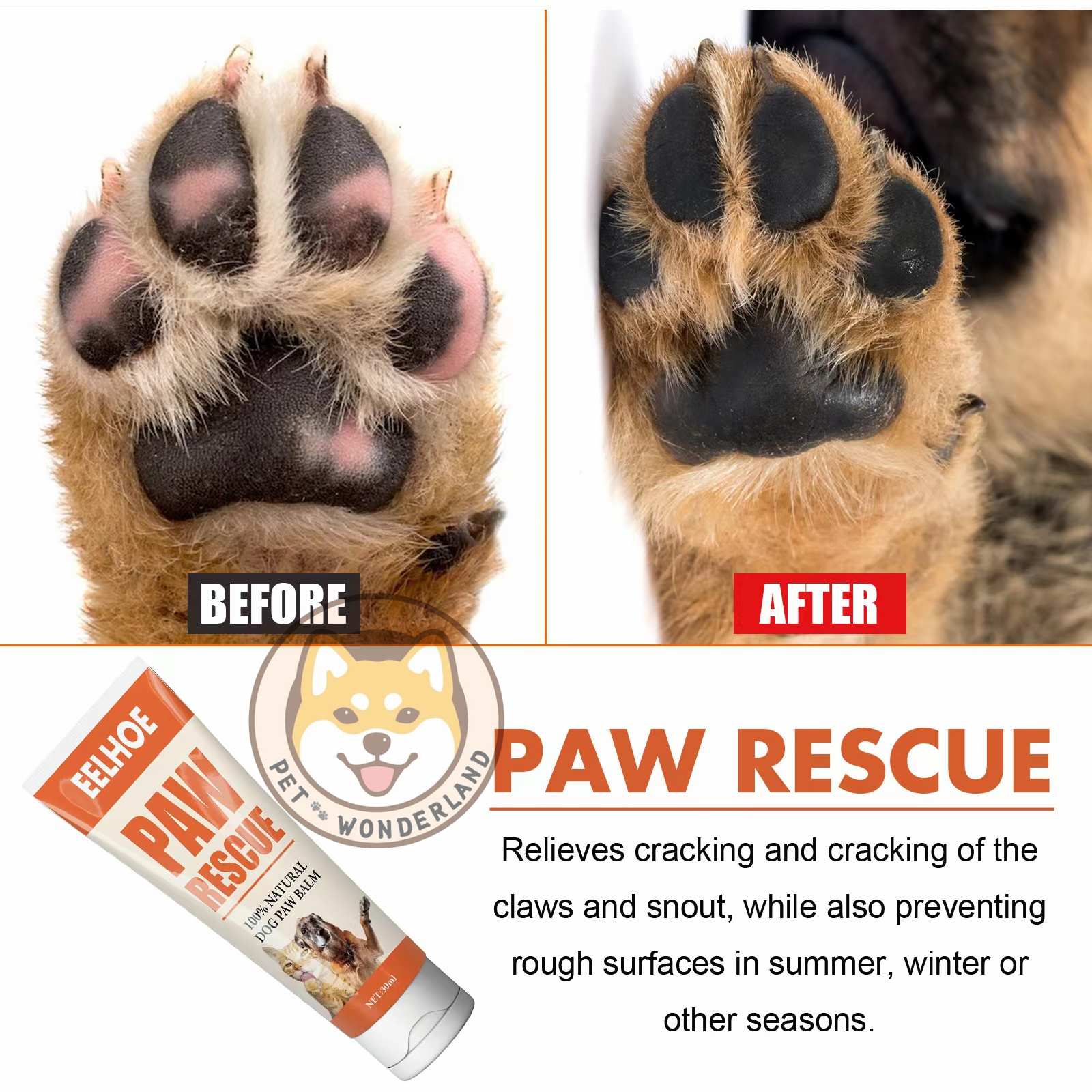 Pet Wonderland Paw Care Cream Pet Foot Protection Oil Paws Balm ...