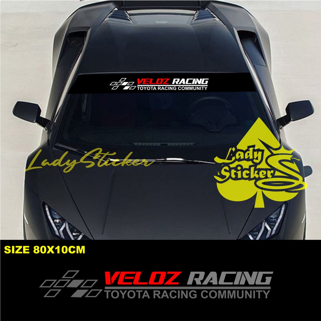 STICKER VELOZ STICKER STIKER MOBIL KACA TOYOTA AVANZA VELOZ RACING ...