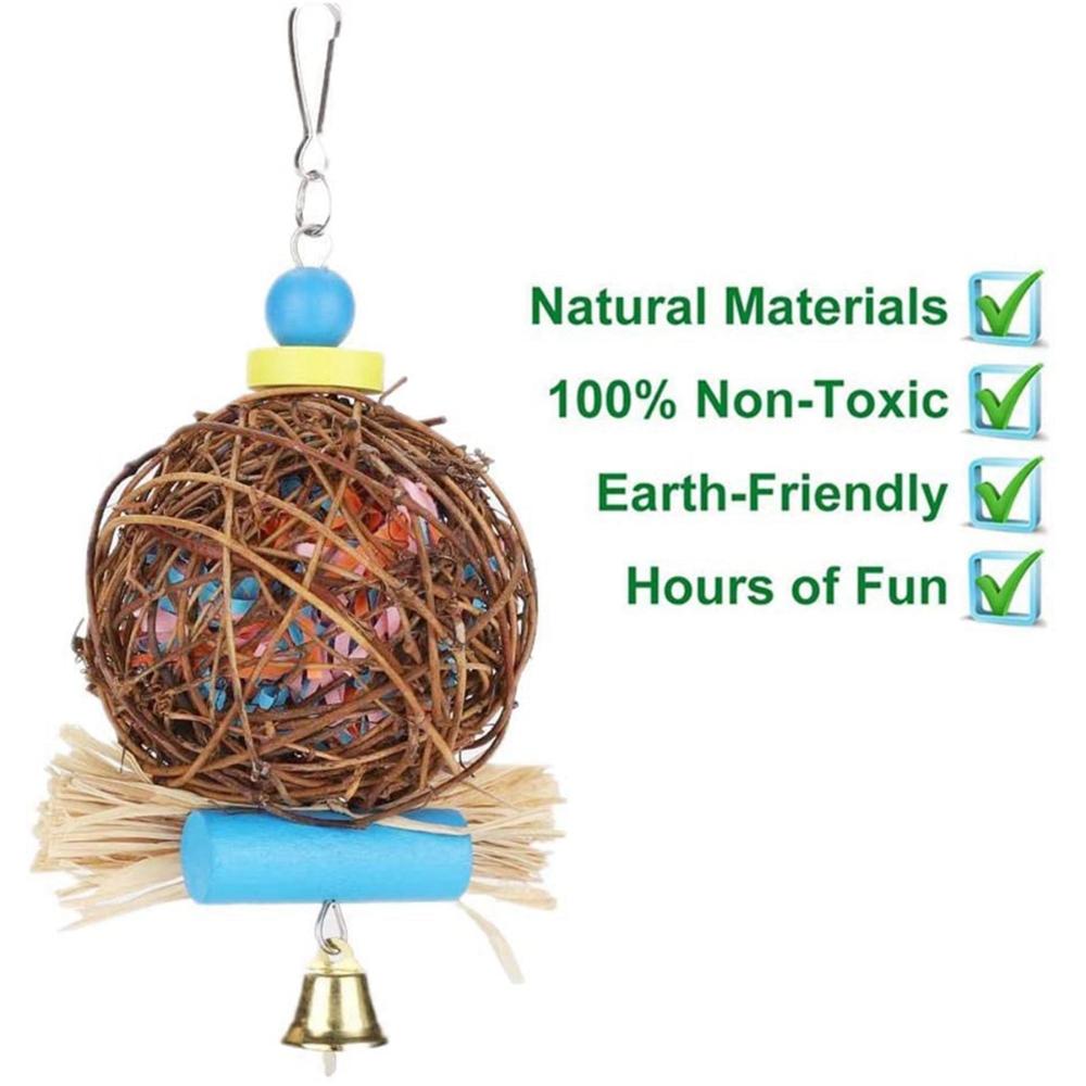 Finches Macaws Conure Hanging Shredder Foraging Parrot Cage Bird ...