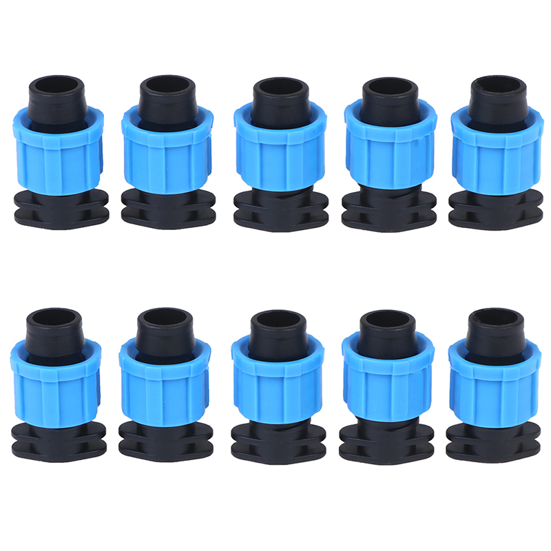 10PCS 16mm Drip Irrigation Tape End Plug Pipe Fitting Connectors Thread ...
