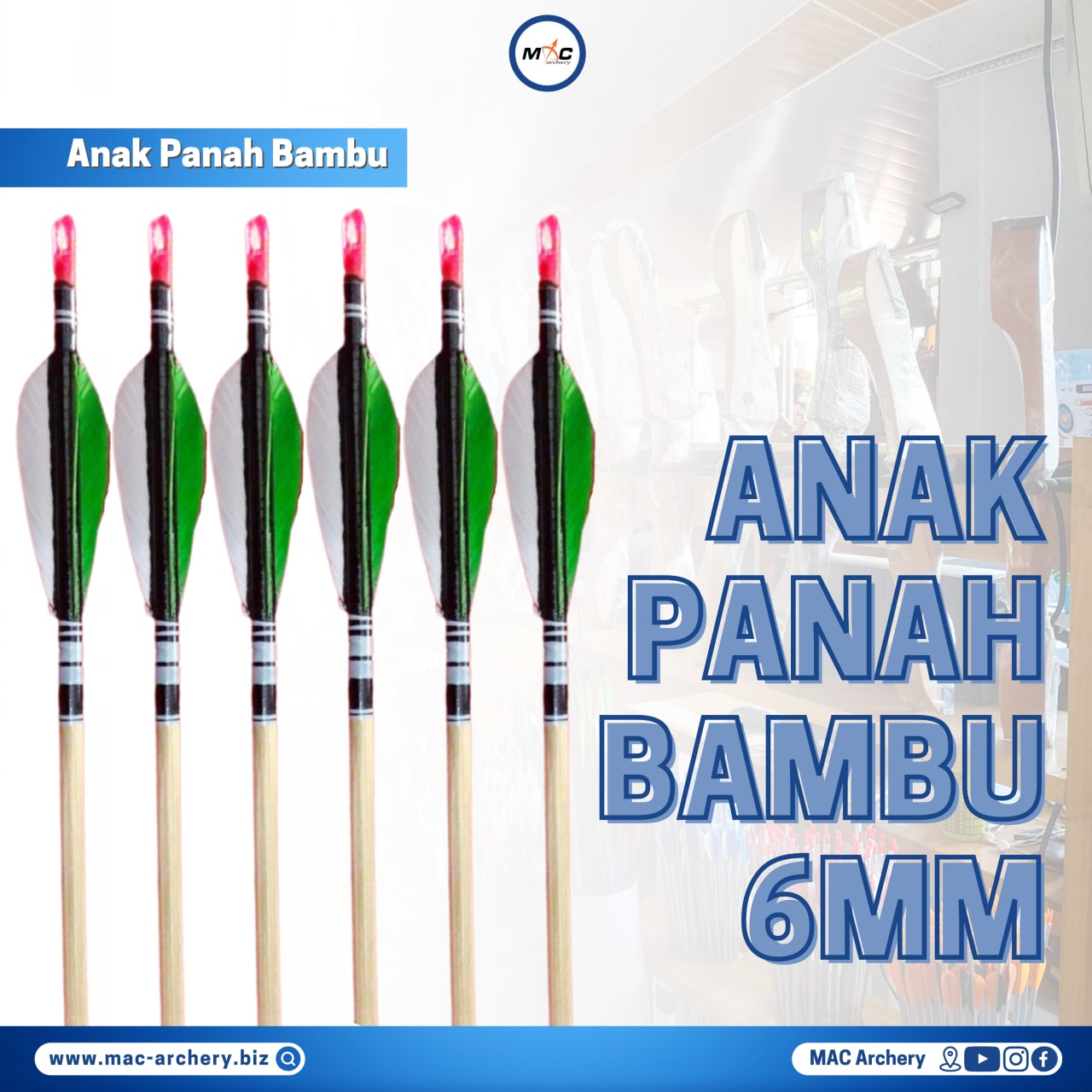 arrow bambu anak panah kayu busur standarbow tradisional hb panahan 12 ...