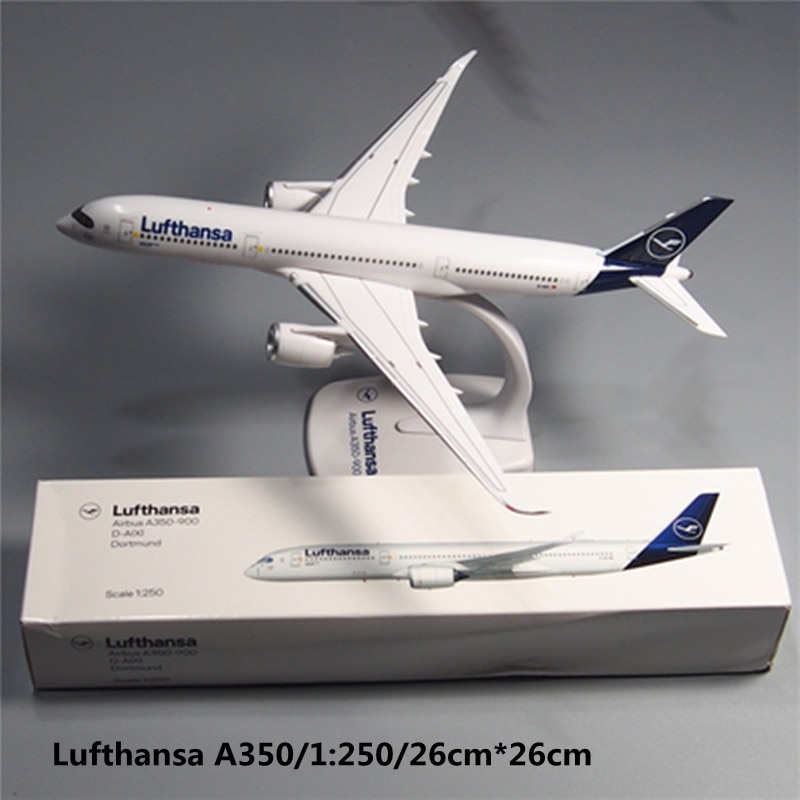 26CM 1:250 Plastic Germany Air Lufthansa Airlines Airbus A350 Aircraft ...
