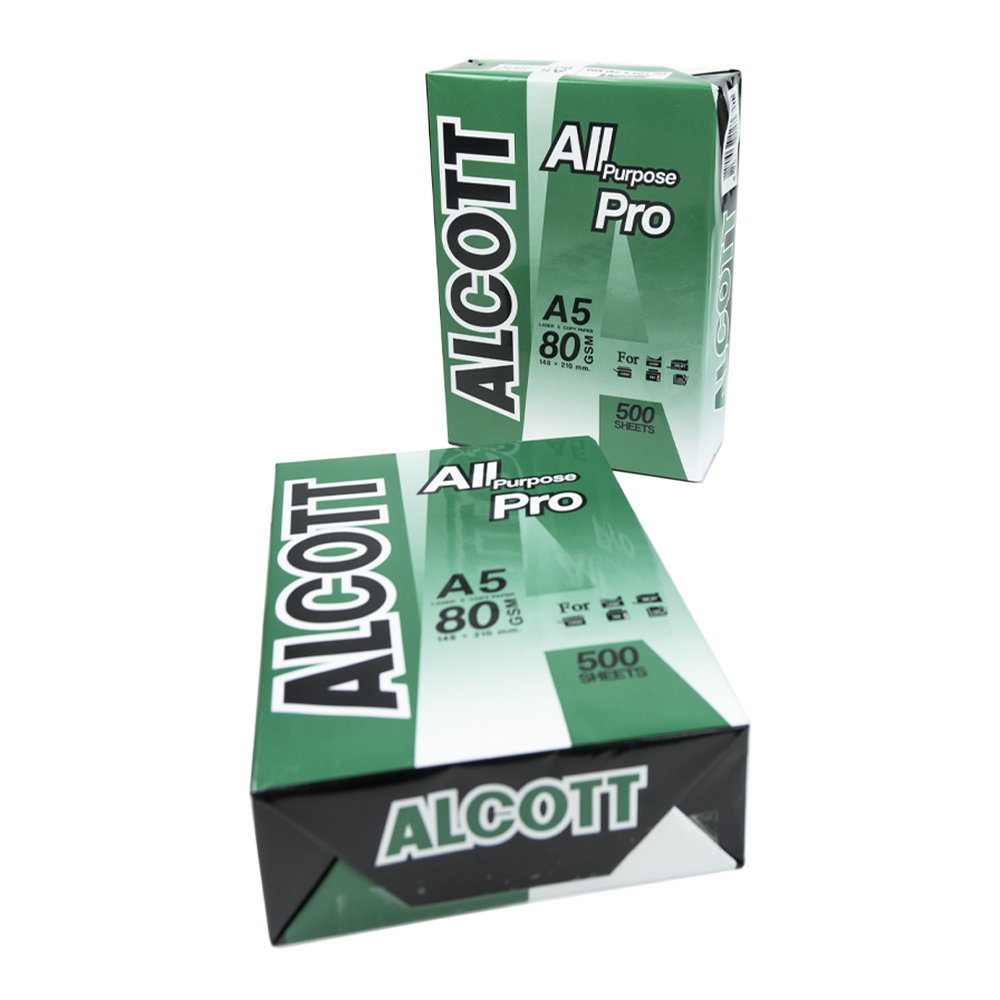 Alcott เขียว กระดาษถ่ายเอกสาร A5 80 แกรม Copy Paper 80GSM (1รีม/500แผ่น ...