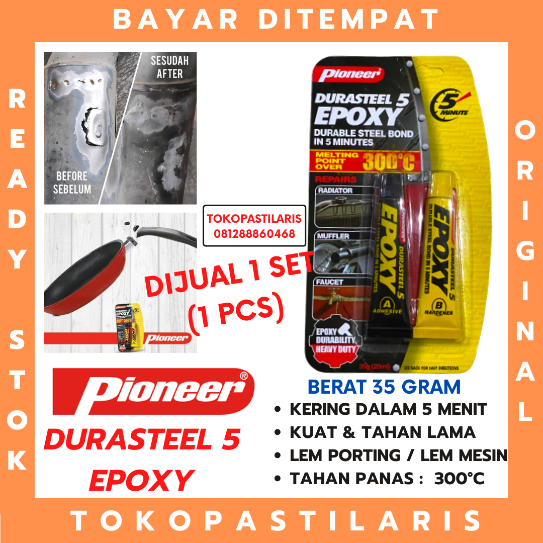 LEM BESI SUPER KUAT TAHAN PANAS 300C EPOXY DURASTEEL 5 MENIT (35GR)-LEM ...