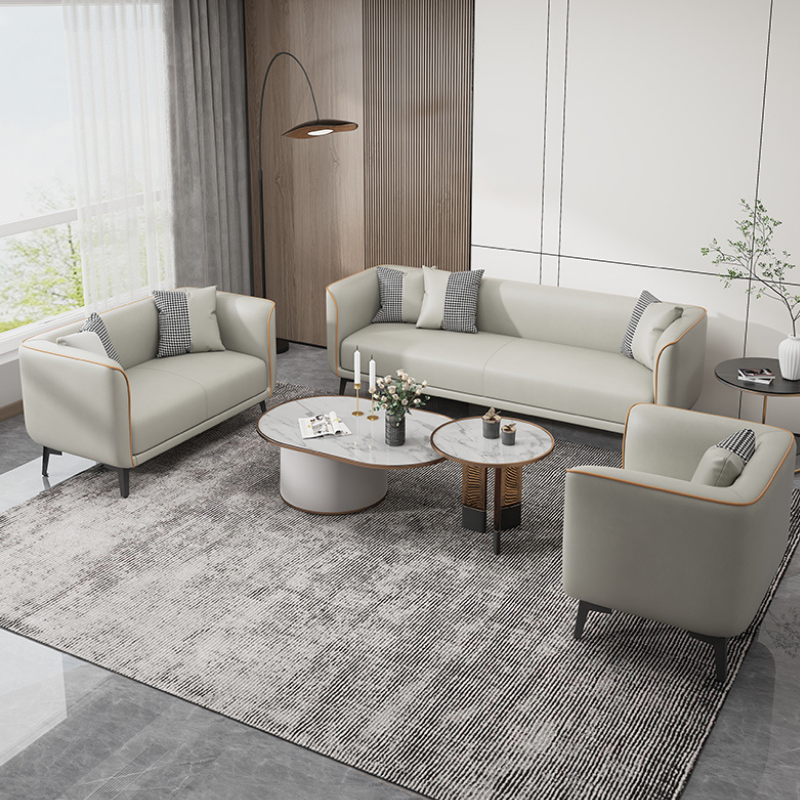 MODERN MINIMALISTIC LEATHERAIRE SOFA 3 Seater Living Room | Lazada