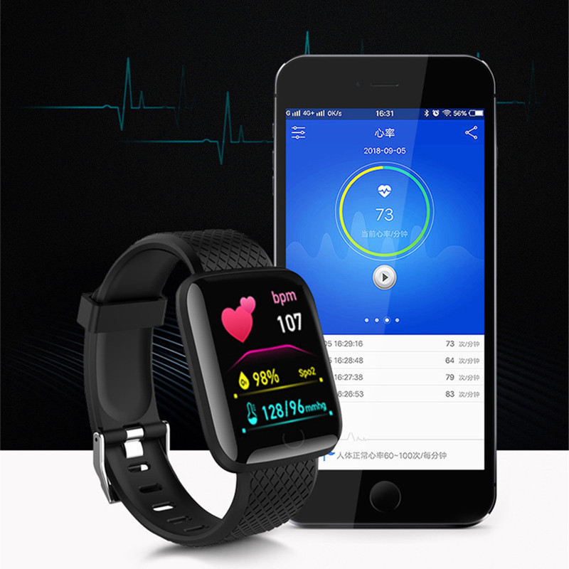 116 Plus Smart Watch For Men Women Bluetooth Sports Watch Heart Rate ...