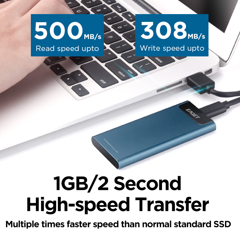EAGET NVME SSD 1tb 2tb External Hard Drive SSD 2tb M.2 SSD NVME 500g 250g Portable SSD External ...