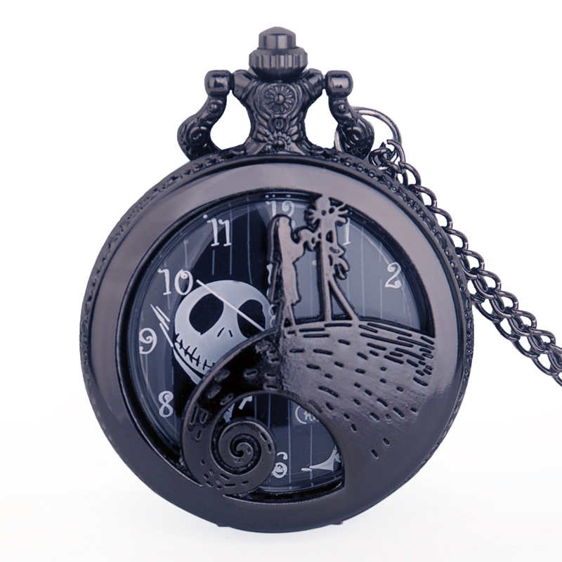 【New Trend】Pocket Watch Jack Skellington Tim Burton Movie Christmas ...