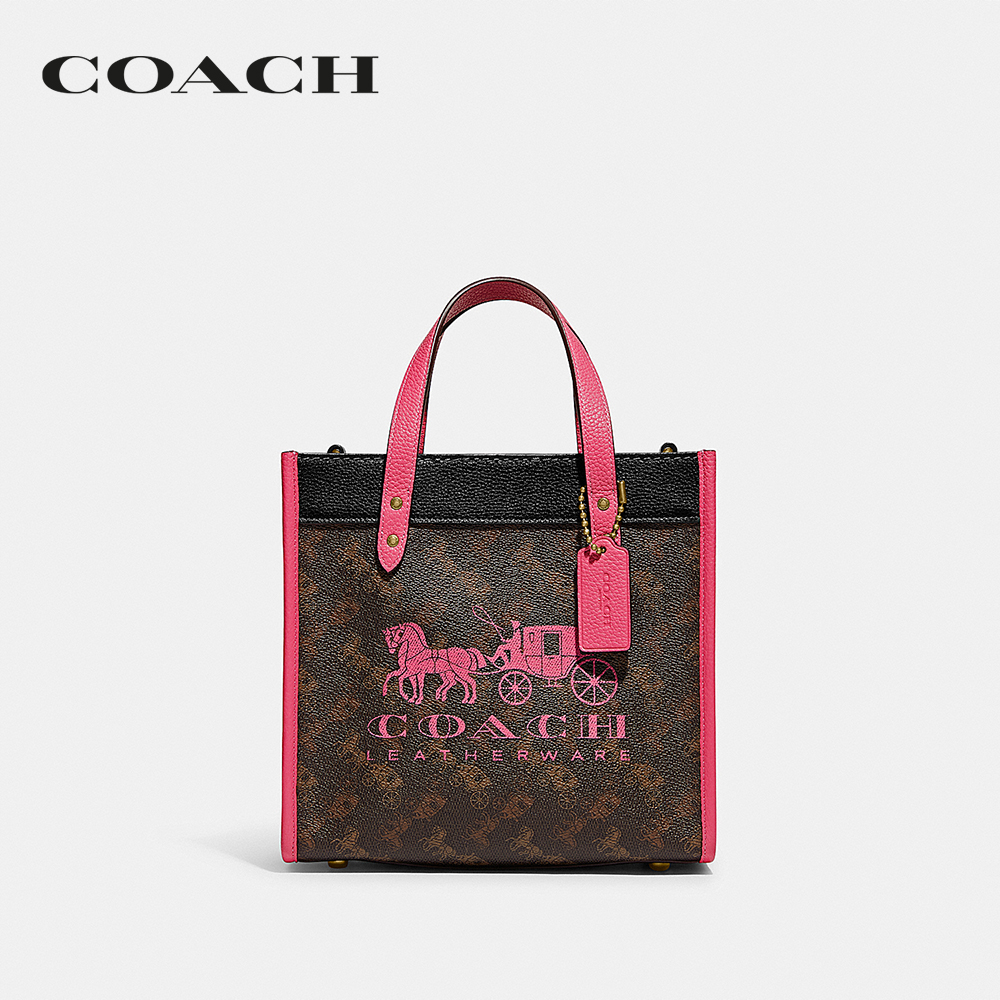 Coach ladies fashion one-shoulder messenger bag carriage flip saddle ...