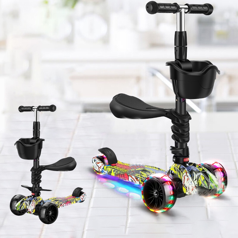 inventory COD Scooter Kids Foldable Adjustable Height Big Wheels With ...