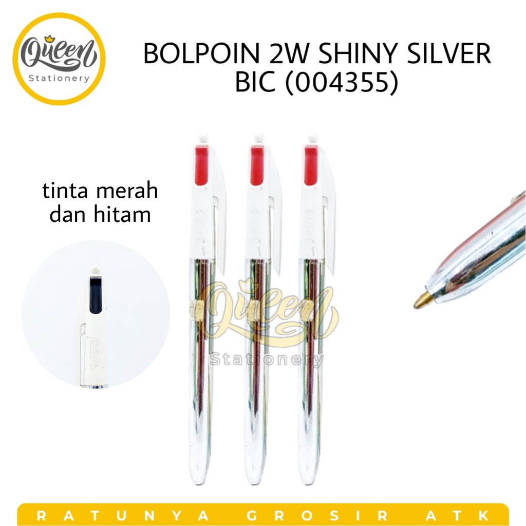 1 BALLPOINT 2W SHINY BIC / BOLPEN / PULPEN 2 WARNA / PULPEN BIC ...
