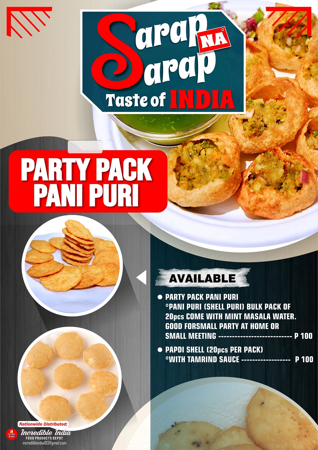 Party Pack Pani Puri 20PC come with mint masala water | Lazada PH