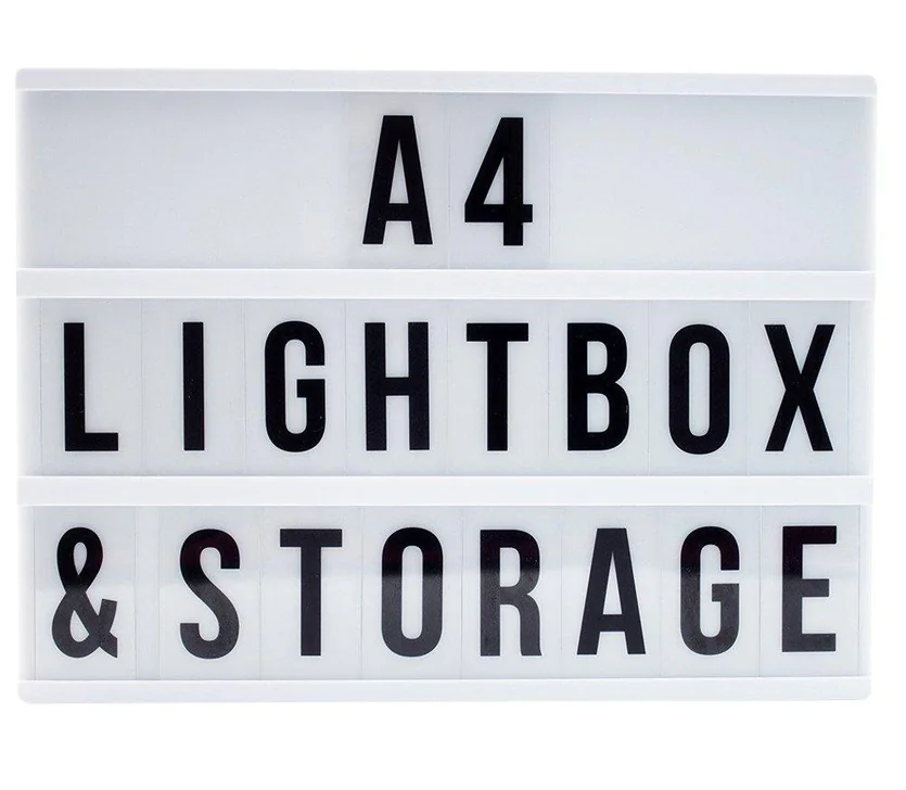 (SG SELLER) DIY Cinema LETTER A4 A5 A6 Sign LED Light Letters Words ...