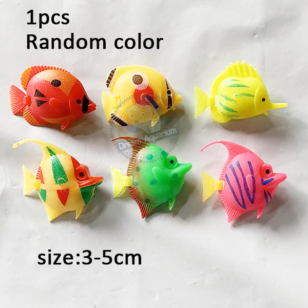 1pc Aquarium Tank Plastic Artificial Swimming Fake Fish Ornament ...