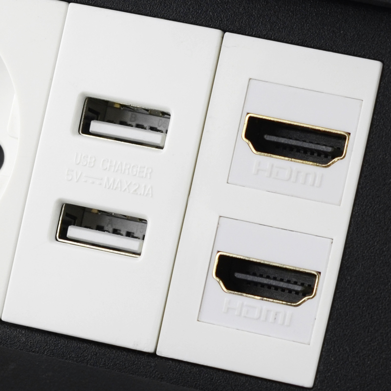 DIY Desktop Socket Hidden Pop-Up Socket EU FR AU Plug Socket With USB ...