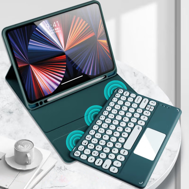 Magnetic Wireless Bluetooth Keyboard Case for Samsung Galaxy Tab S9 FE ...