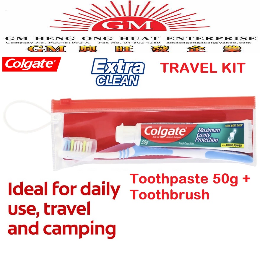 Colgate Travel Kit (Toothpaste 50g + Toothbrush) | Lazada