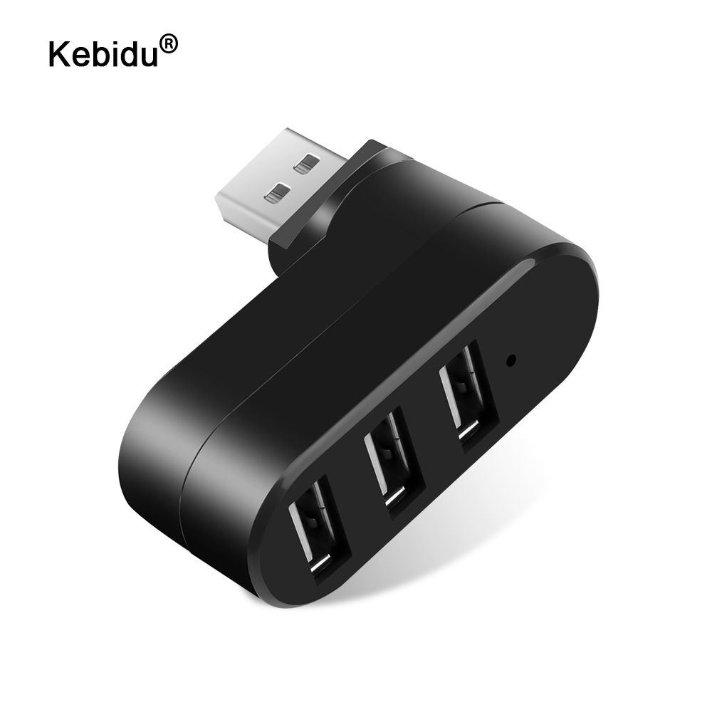【InnovateWorld】kebidu USB Hubs 3 Ports USB 2.0 Hub Mini Rotate Splitter ...