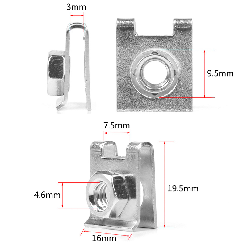 10pcs Automotive Car License Plate Fasteners 6mm Screw Rivet Fixed ...