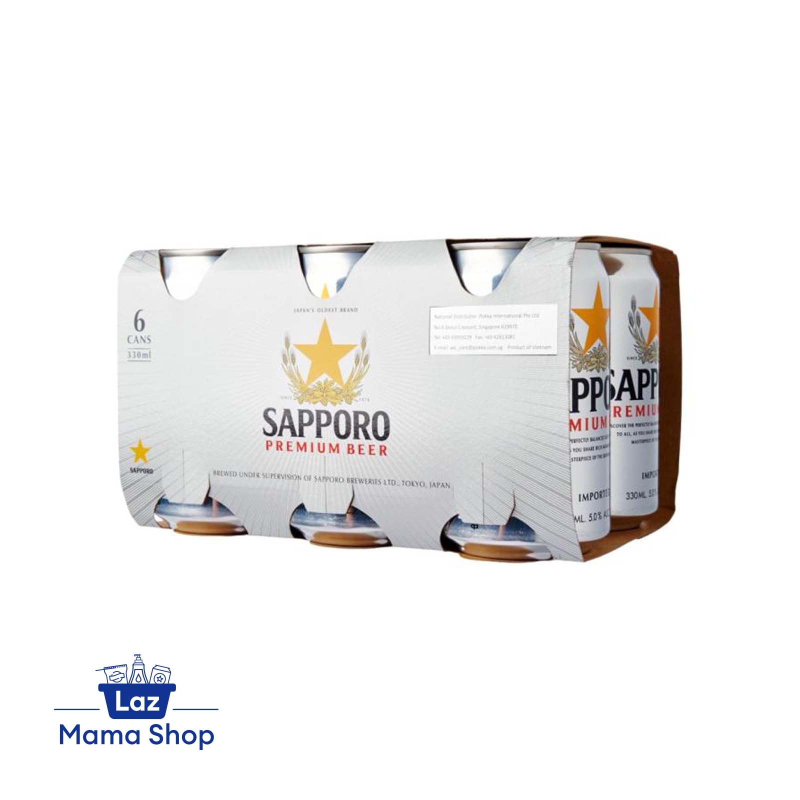 Sapporo Premium Draft Beer (6 x 330ml) (Laz Mama Shop) | Lazada Singapore