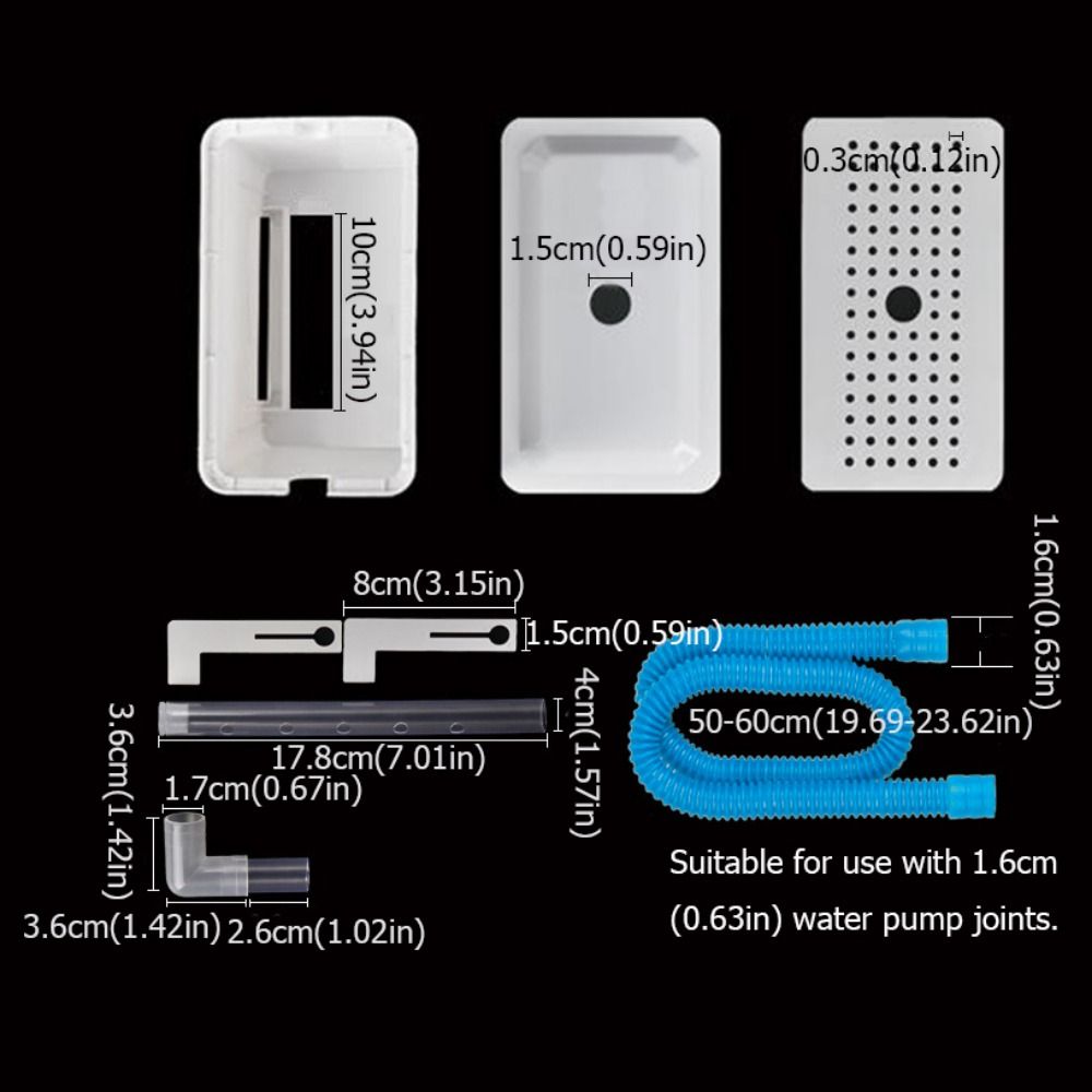 Practical Wall Mounted Hanging Filter Box Removable Plastic External ...