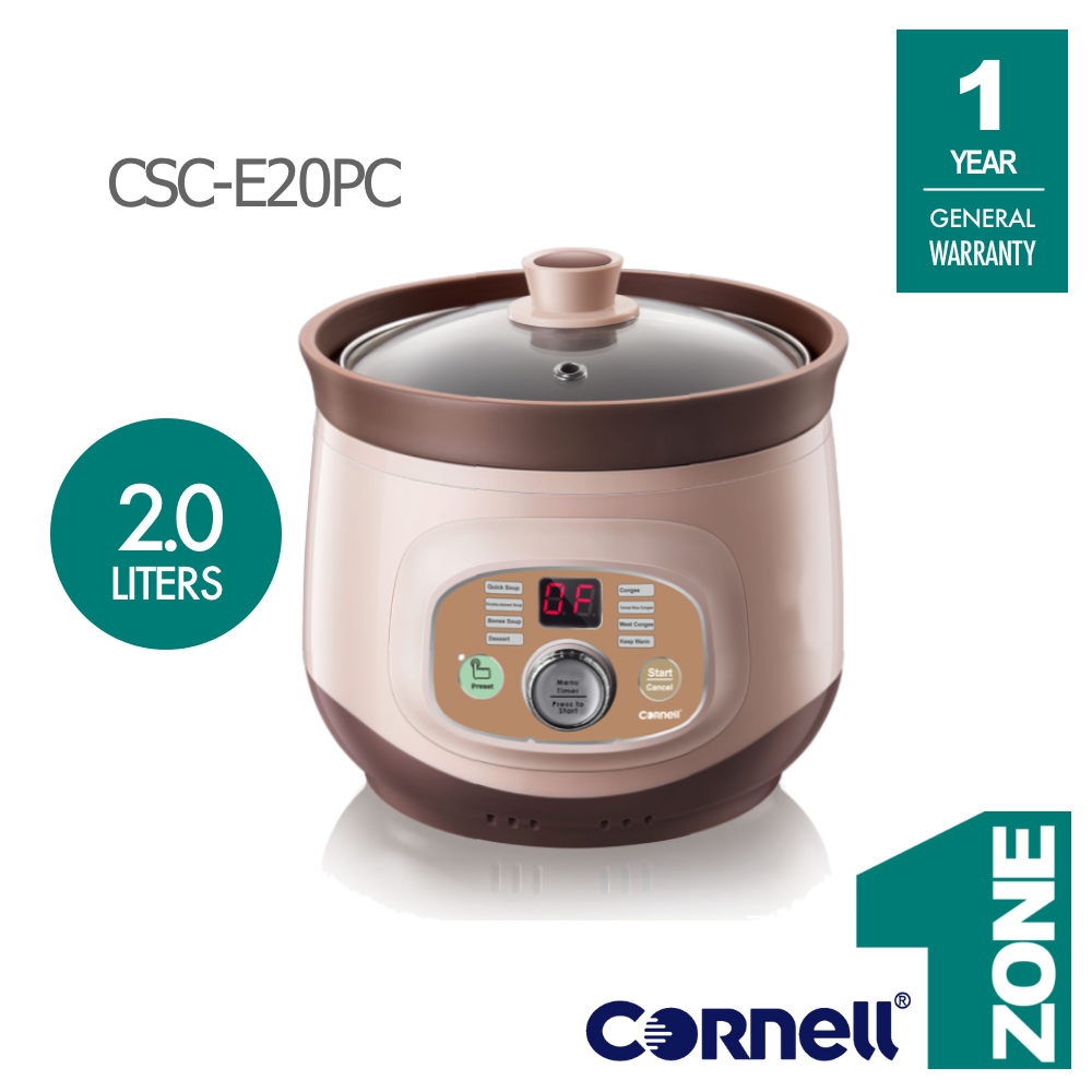 Cornell 2L Purple-Clay Digital Slow Cooker - Model CSC-E20PC | Lazada