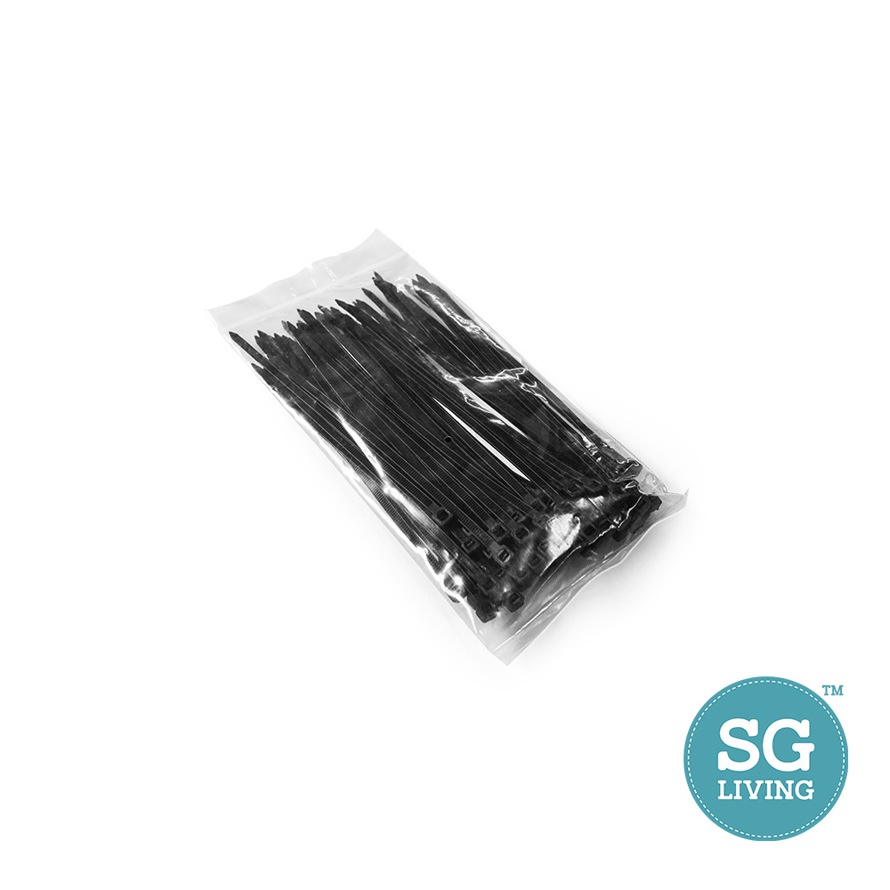 (SG Ready Stock) 150mm Black Cable Ties (100pcs) | Heavy Duty Cable ...