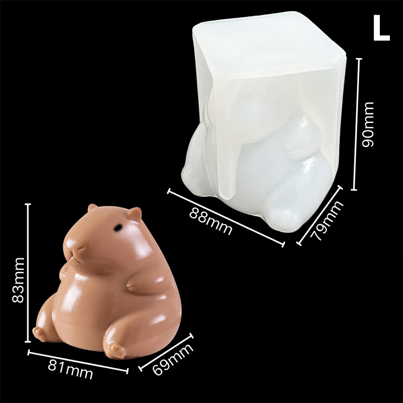 Cute Capybara Milk Jelly Silicone Mold Pudding Capybara Pudding Mould ...