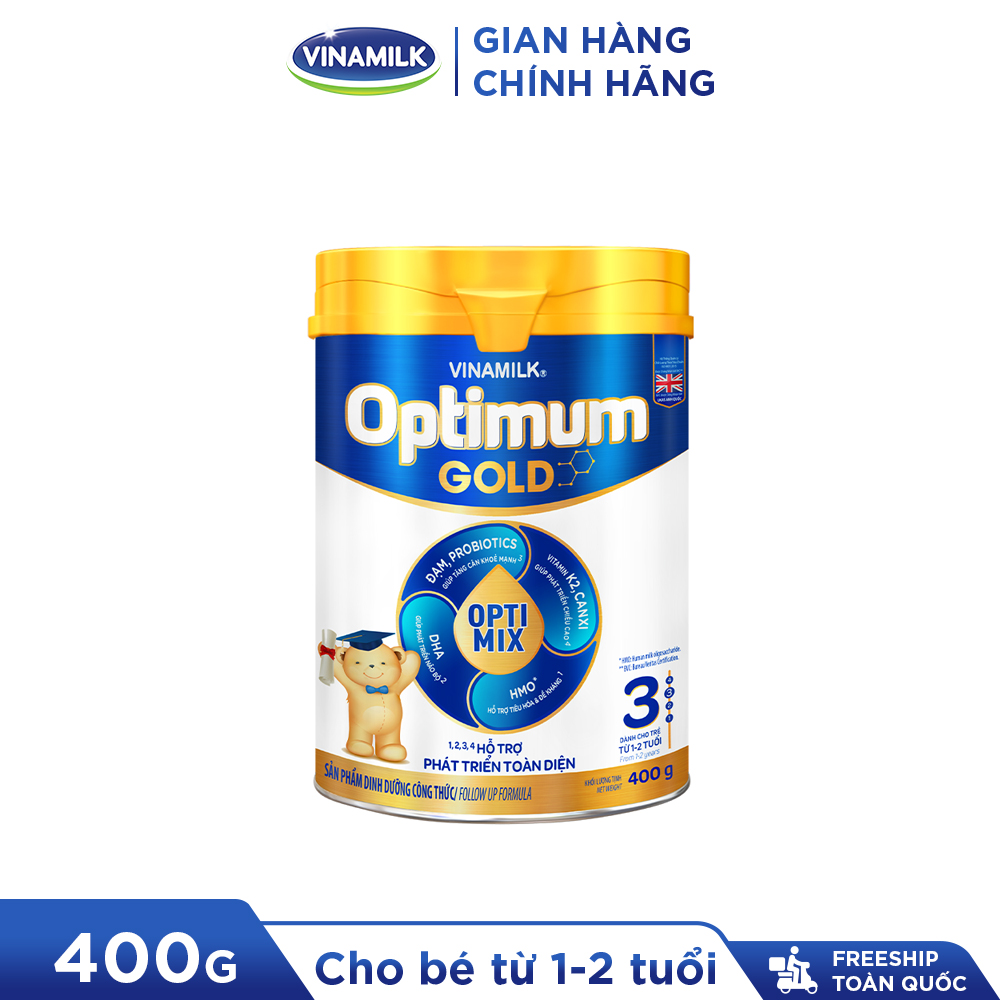 Sữa Vinamilk Optimum Gold số 2/3 400g cho bé 6 tháng - 2 tuổi - MixASale