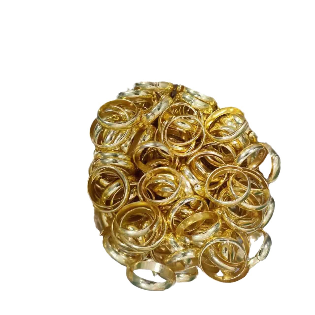 Stall 9999 plain silver ring smooth couple ring simple atmosphere ...