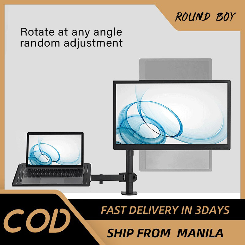 Single Arm Bracket Laptop Mount with Clamp and Grommet | Lazada PH