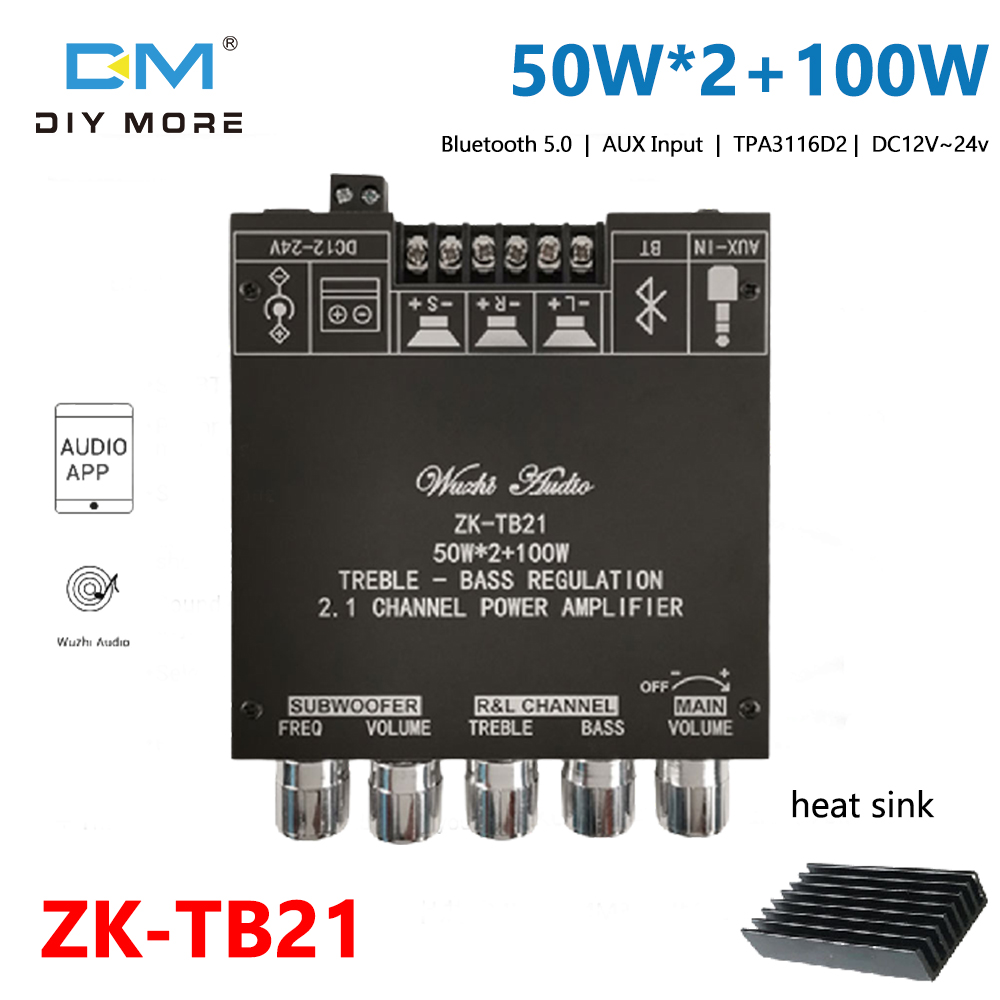 diymore ZK ht21Upgrade zk tb21 ZK-TB21S Bluetooth 5.0เครื่องขยายเสียง ...