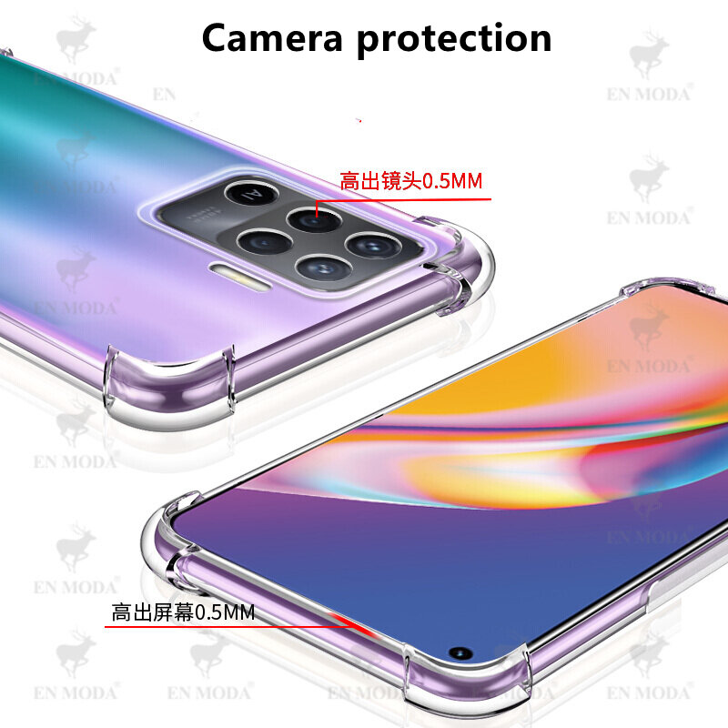 xipare for OPPO A94 4G Shock Absorbing Ultra Clear Jelly Case Soft ...