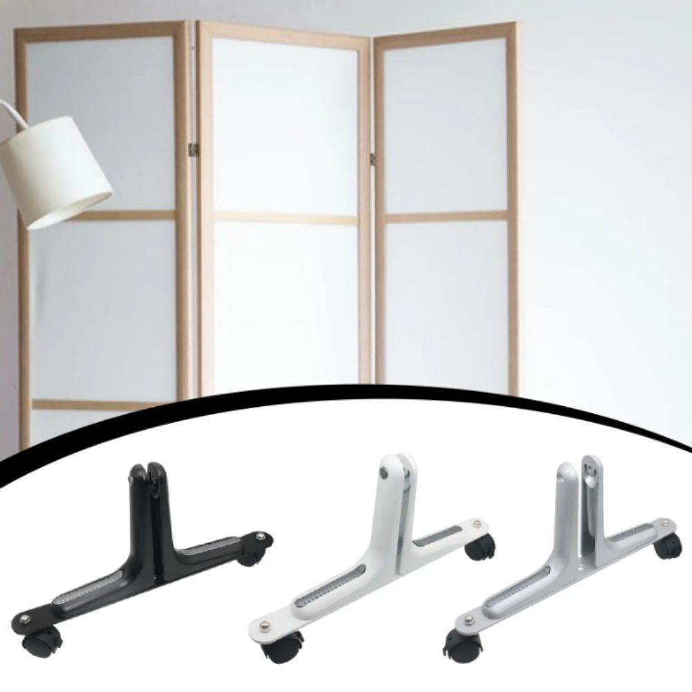 Partition Bracket Adjustable Room Divider Screen Holder Movable Wheels ...