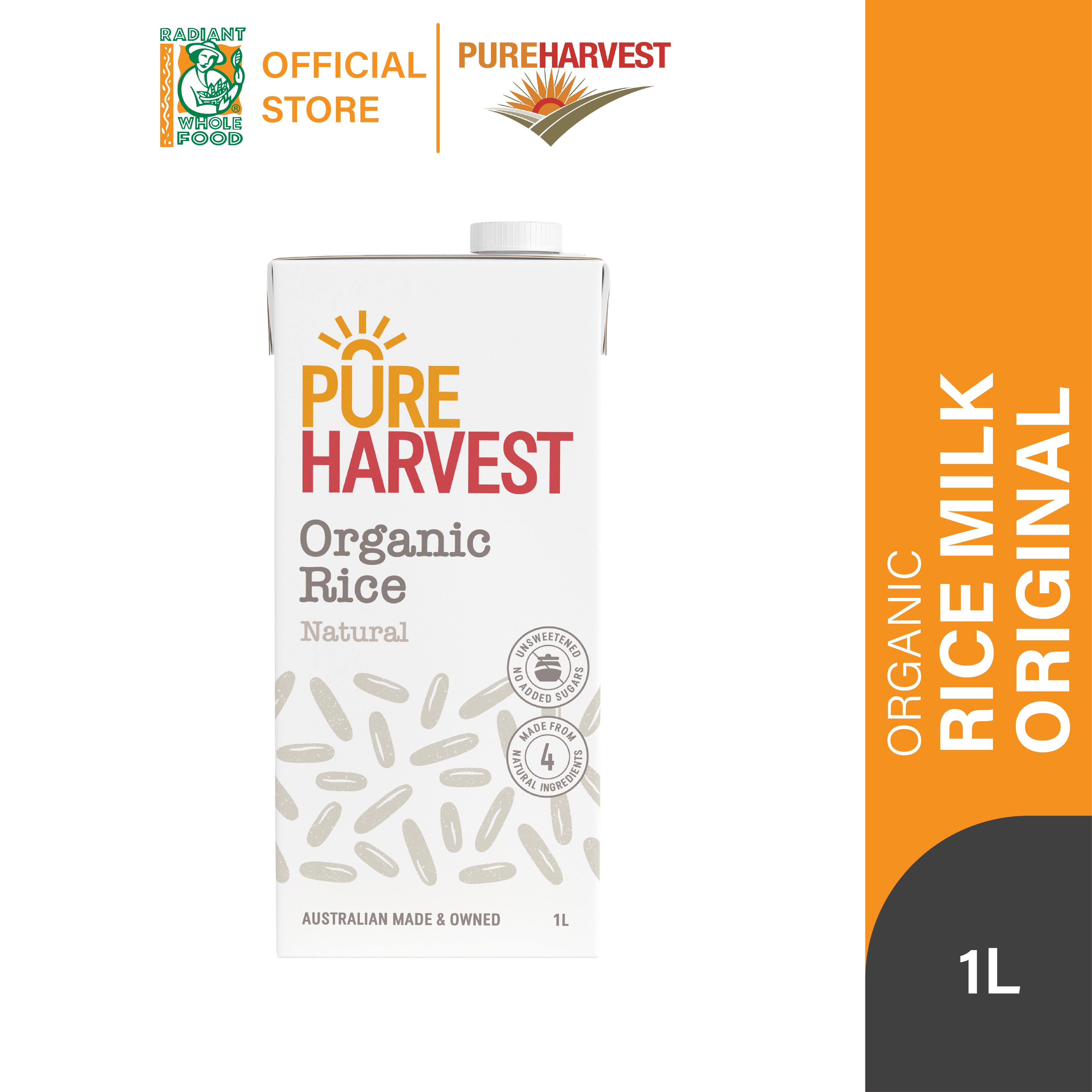 PureHarvest Organic Rice Milk - Natural (1L) | Lazada