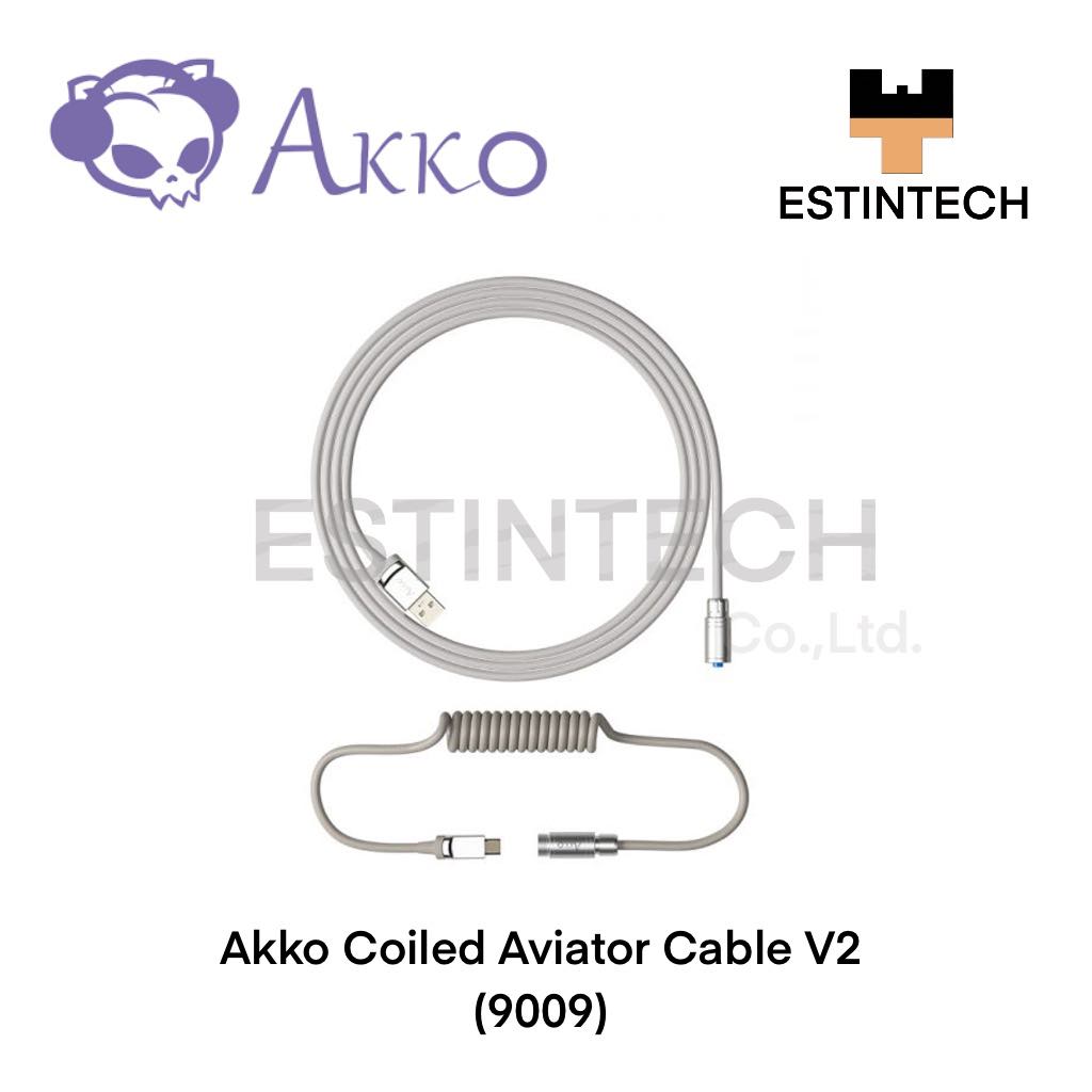 Aviator Cable (สายคีย์บอร์ด) Akko Coiled Aviator Cable V2 (9009) ของ ...