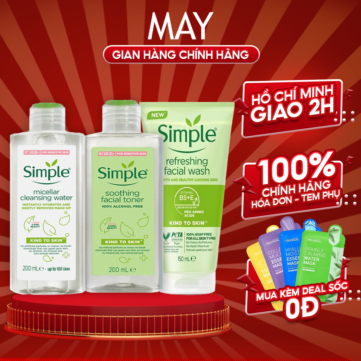 Sửa rửa mặt simple xanh - MixASale