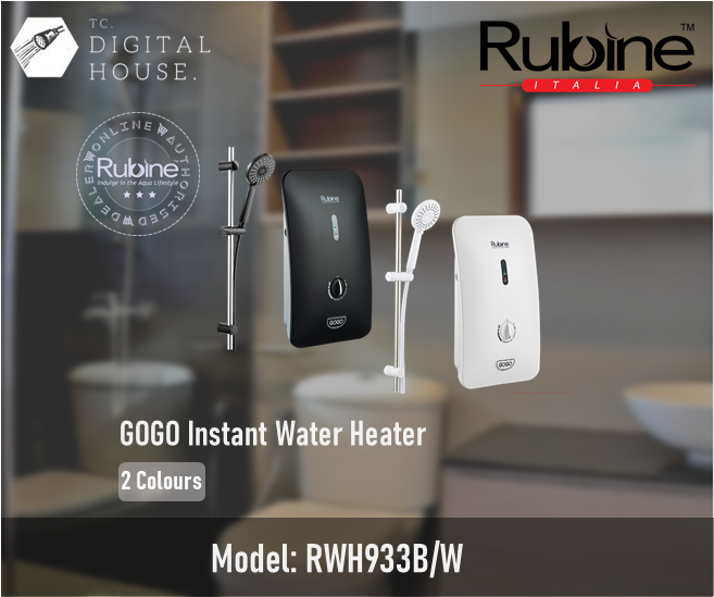 Rubine RWH933B/W GOGO Instant Water Heater (Delivery) | Lazada Singapore