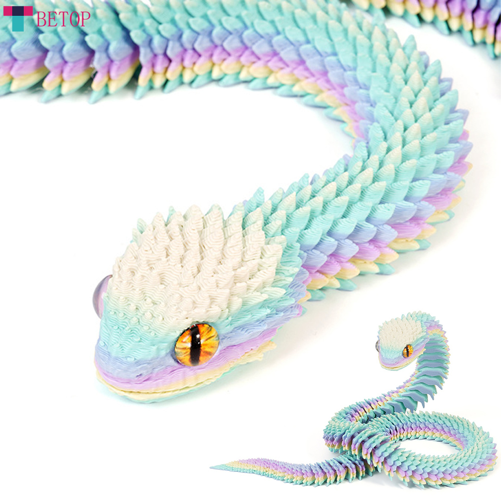 Betop Luminous 30cm 3D Printed Cobra Snake Decoration 3D Printed ...