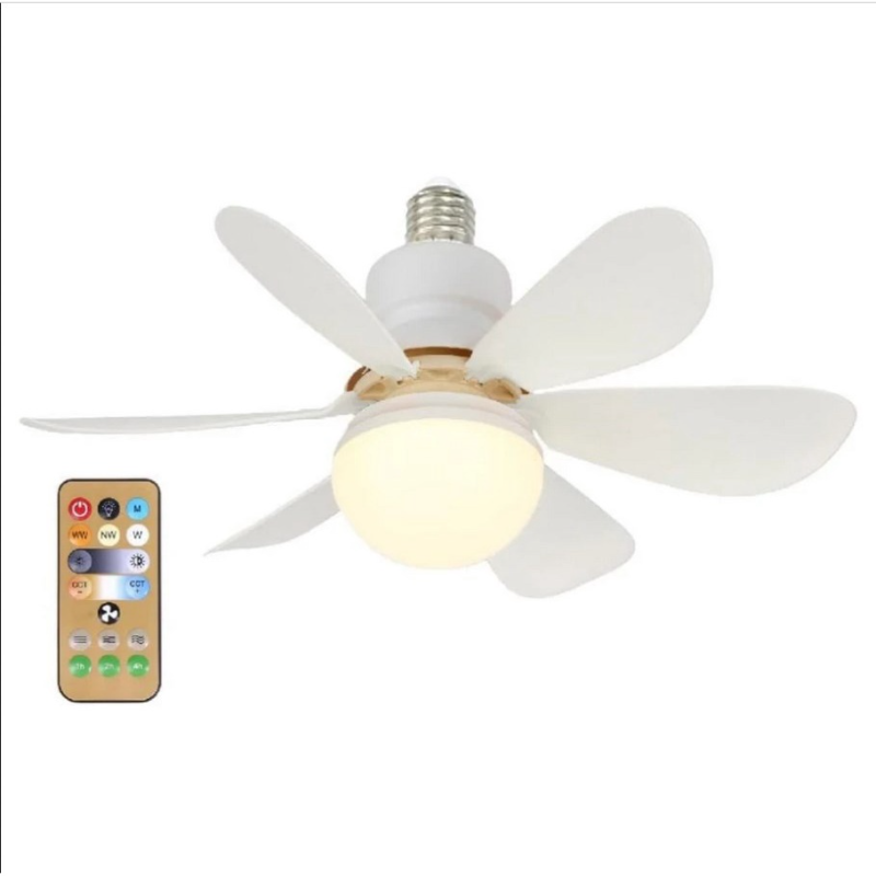 30W Ceiling Fan with Light Remote Inverter Fan 3Colors Ceiling Light Remote Control For dimming ...
