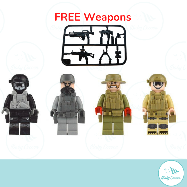 Navy SWAT Police Army Legos Set Compatible Minifigure Police Special ...