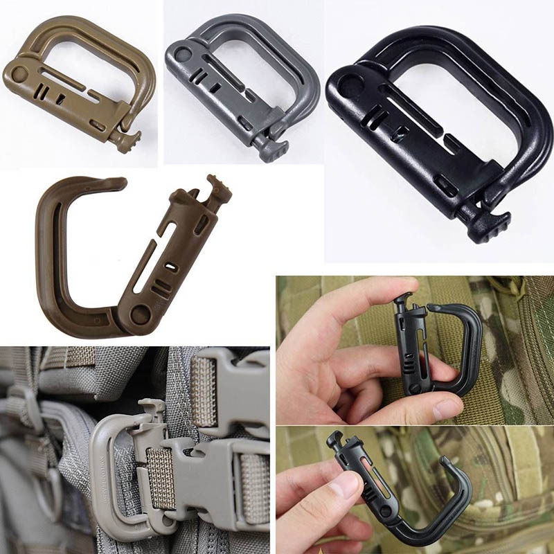 Molle Tactical Backpack EDC Shackle Snap D-Ring Clip KeyRing MOSCHINO ...