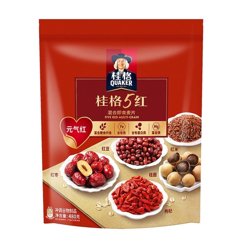 Quaker Five Red Multi-Grain Cereal 480g 桂格 五红混合即食麦片 景甜代言 - Gourmet shop ...