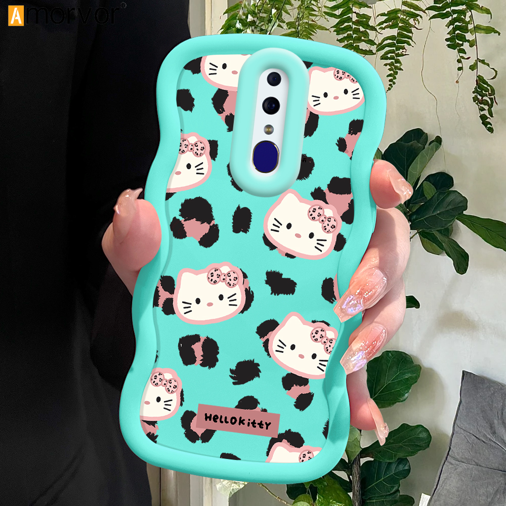 AMORVOR for OPPO F11 Back Cover Leopard Print KT Cat Pattern Luxury ...