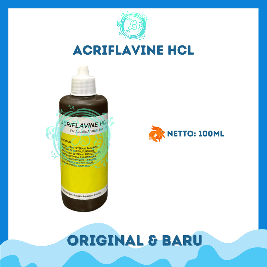 Acriflavine HCL BPC 100ml Obat Jamur Ikan HCL Cair 100 CC | Lazada ...