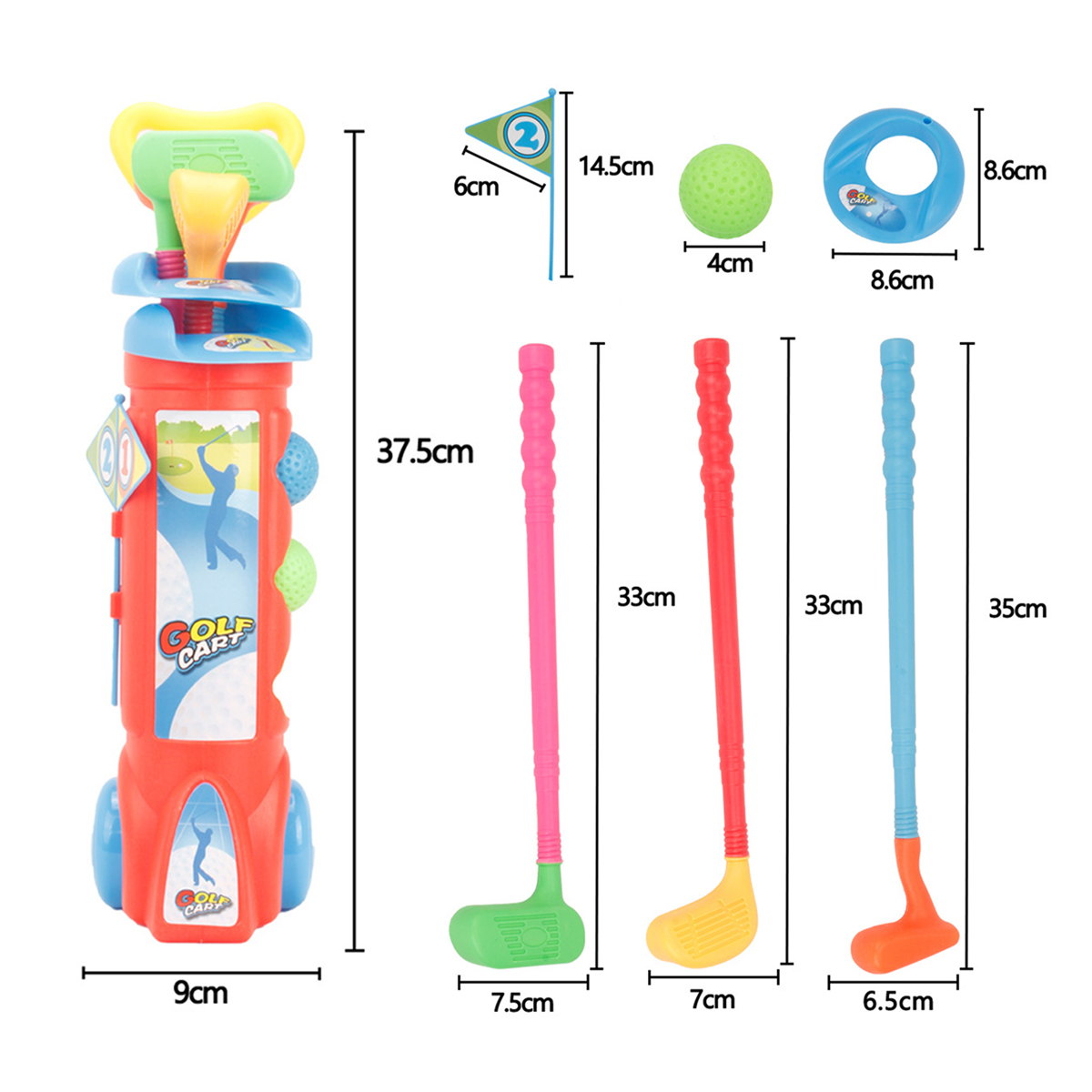 NEW Kids Mini Golf Club Set | Plastic Clubs Balls Bay Children Toy ...
